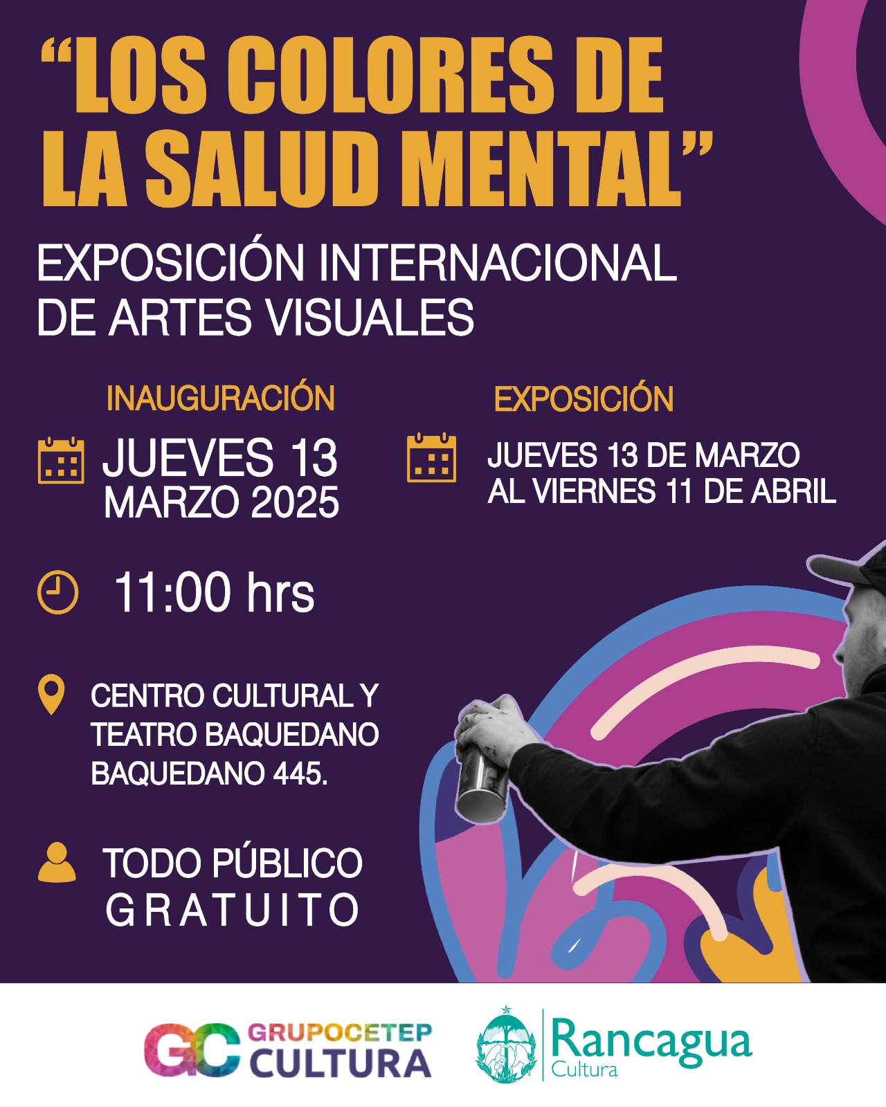 ¡Comienza la exposición Los Colores de la Salud Mental en Rancagua!